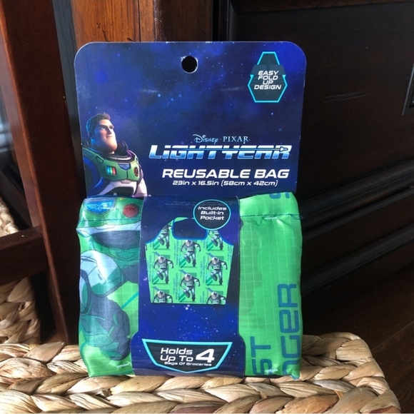 Disney | Other | Disney Pixar Lightyear Green Space Ranger Reusable Bag ...